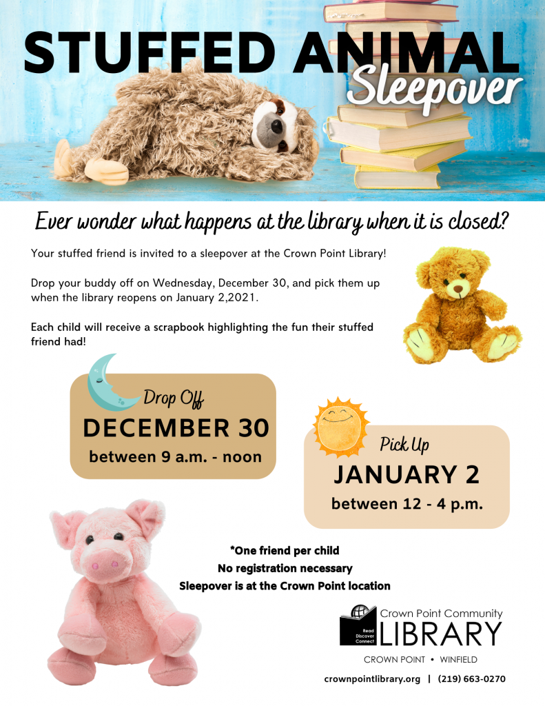 Crown Point Community Library - Stuffed Animal Sleepover