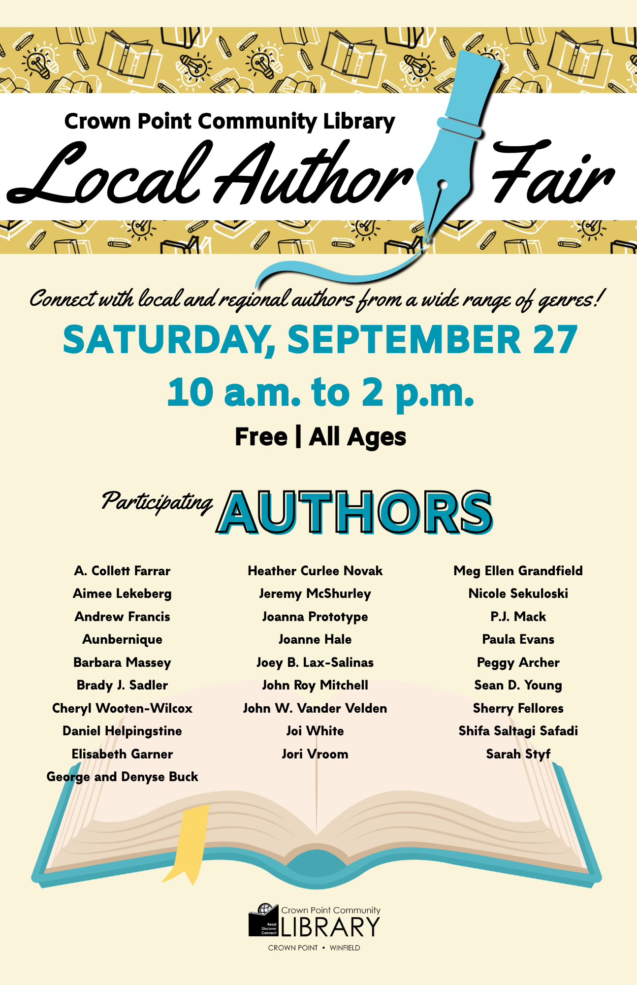 Crown Point Community Library - Meet the Authors at the Crown Point Library’s First-Ever Local ...